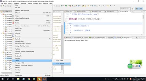 eclipse中svn，点项目右键team后只显示apply patch、share project的解决办法 eclipse apply