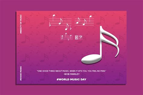 Un cartel que dice día mundial de la música Archivo PSD Premium