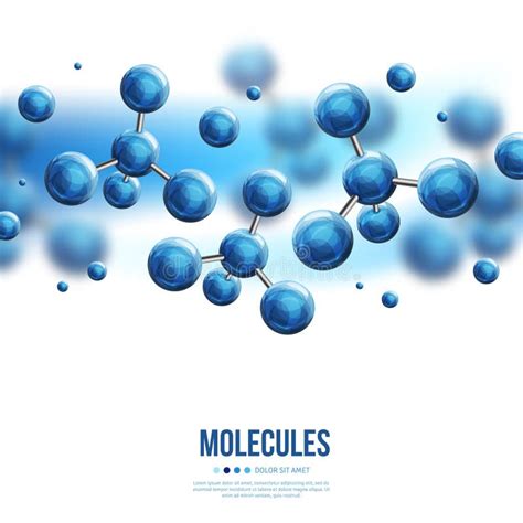 Molecular Structure With Blue Spherical Particles Stock Vector Illustration Of Molecule