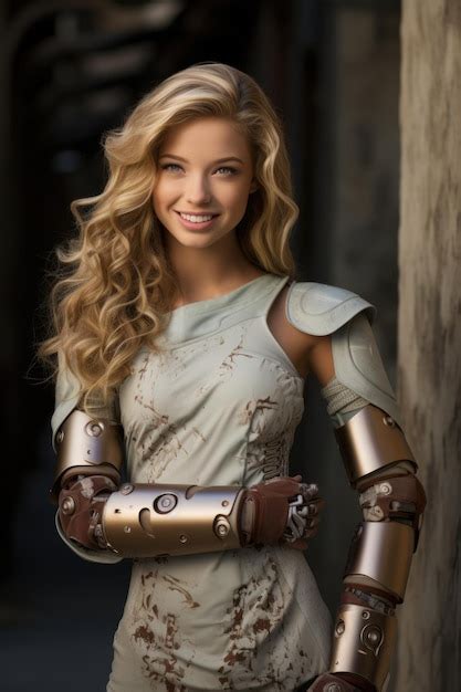 Premium Photo Beautiful Cute Girl Of Young Years With A Prosthetic
