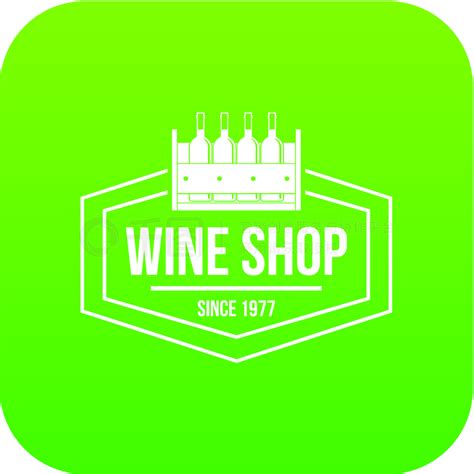 在白色背景隔绝的酒铺象绿色传染媒介酒商店图标绿色矢量模板免费下载eps格式1500像素编号38263521 千图网