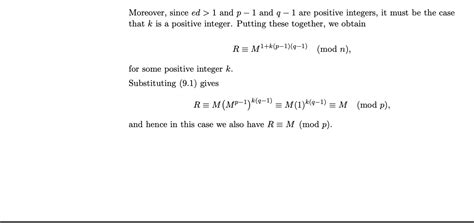 Solved 93 Proving That The Rsa Scheme Works Now That We