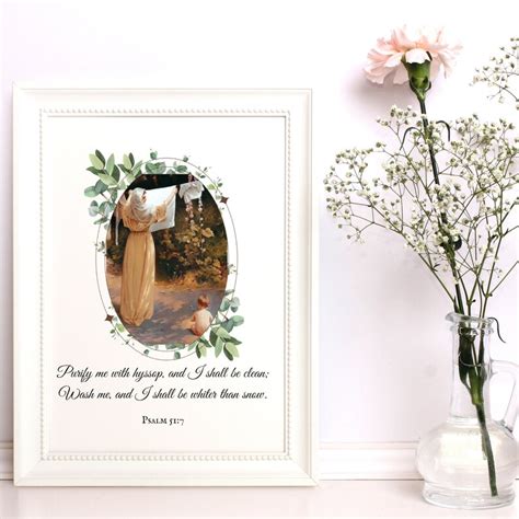 Catholic Laundry Room Polish Madonna Art Printable Psalm Etsy
