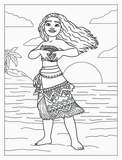 Desenho Da Moana Para Colorir Mr Desenho