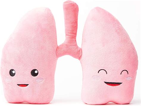 Cute Smiley Lung Plush Pulmonologist Respiratory Therapist T Soft
