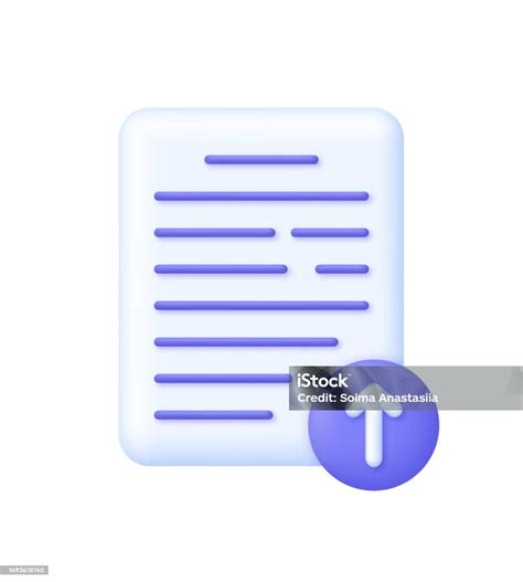 3d upload file drag and drop sign upload file document concept stock