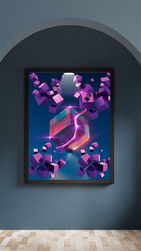 Square Cube Pattern Angular Shapes Pastel Colors Diagonals Office Most Beautiful Posters