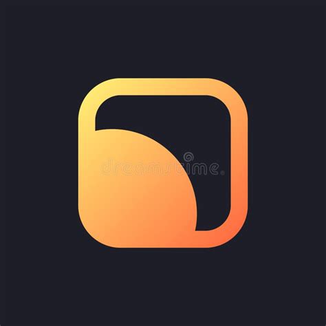 Color Saturation Orange Solid Gradient Ui Icon For Dark Theme Stock