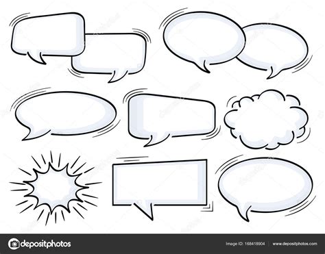 Comic Speech Bubbles — Stock Vector © Antimartina 168418904
