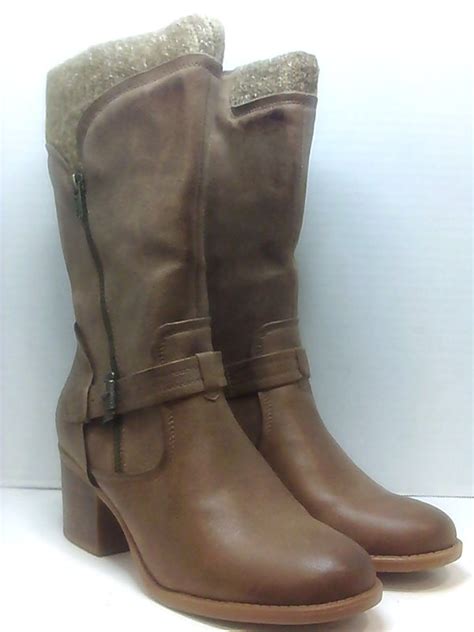 Bare Traps Womens Weslin Closed Toe Mid Calf Fashion Boots Taupe Size