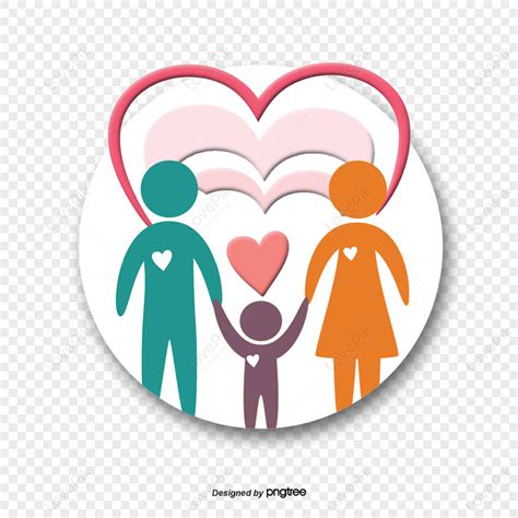 一家三口父母圖標媽媽psd圖案素材免費下載，可愛卡通圖片，尺寸1200 × 1200px Lovepik