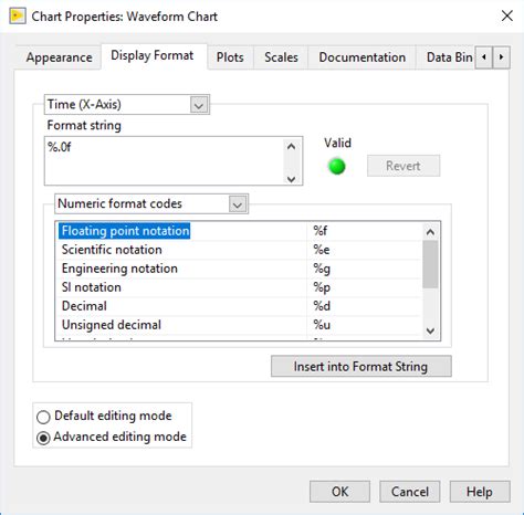 How Do I Customize The Format Of My Graph Axes In Labview Ni