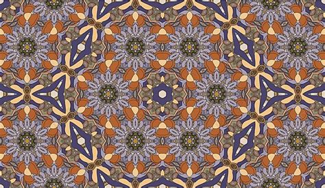 Seamless Circular Vector Pattern Background Textile Lace Ornament Background Image For Free