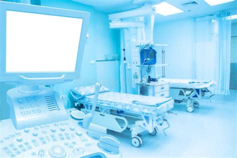 Cnc Machine Monitor Display With Program Code Running And Numbers Stock Image Image Of