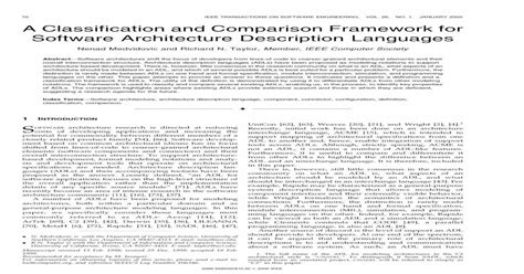 Pdf A Classification And Comparison Framework For …taylor Documents