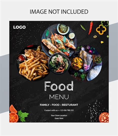음식 메뉴 및 레스토랑 포스터 템플릿 프리미엄 벡터