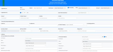West Bengal Sc St Obc Certificate Apply Online