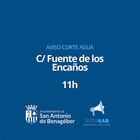 Aviso corte de agua San Antonio de Benagéber