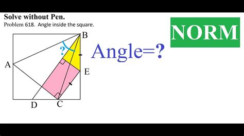618 Angle Inside The Square Youtube