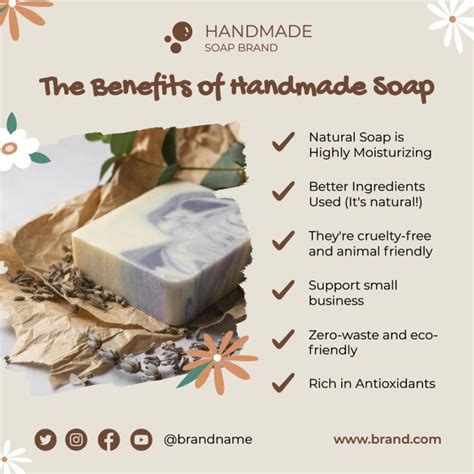 Floral Hand Drawn Homemade Soap Facebook Post Template