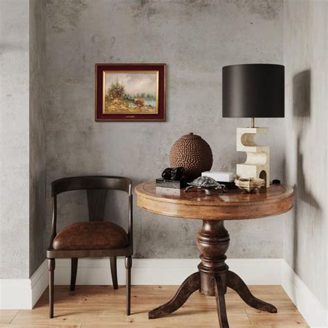 E Ferri Small Impressionist Landscape 1960 Oil On Wood Framed