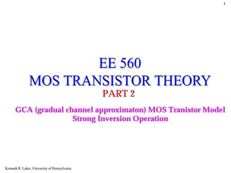 Ids Vs Vds Relation In Mosfet Vlsi Designpptx