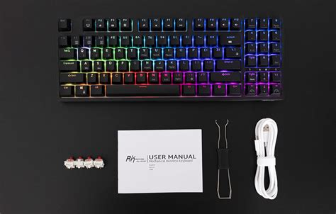 Mechanical keyboard Royal Kludge RK92 RGB, Red switch (black), Royal ...