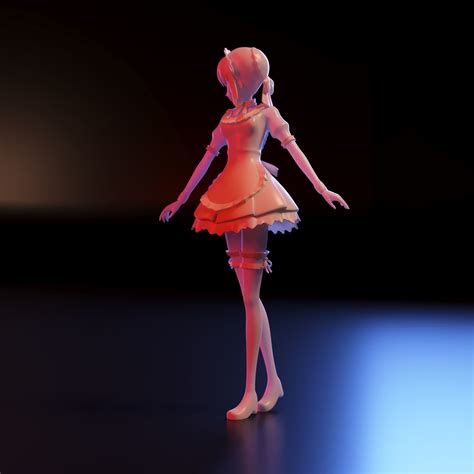 Anime Girl 3d Model 3d Printable Cgtrader