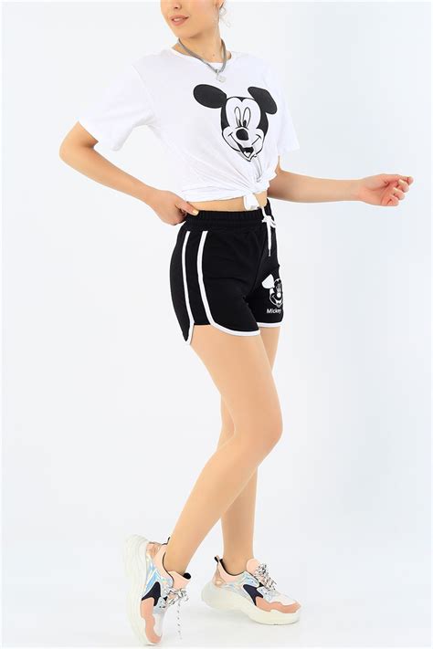 37 95 TL Beyaz Mickey Mouse Pijama Takımı 33218 Modamızbir Modamizbir Com