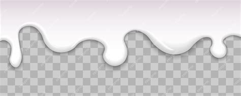 Pingando Leite Branco Creme Textura Branca Cremosa Líquida Vetor