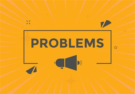 Problem Button Speech Bubble Problem Colorful Web Banner Vector