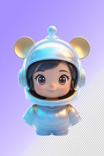 Premium Psd A Female Anime Character With A Mouse Head And A Mouse Head