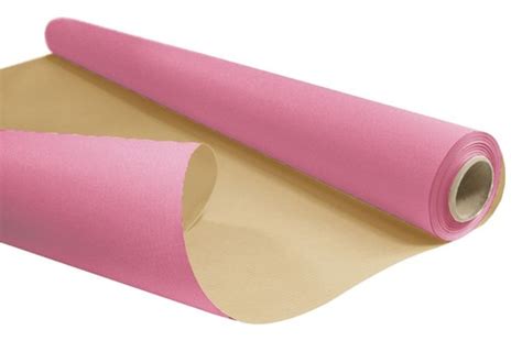 Papier pakowy prezentowy KRAFT brązowo różowy rolka cm m
