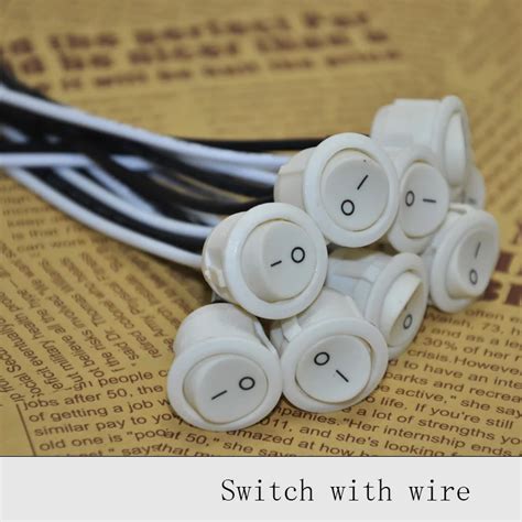 24pcs 6a push button lamp switches ul key switch wire on off switch