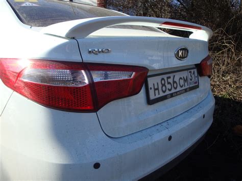 Спойлер на киа рио, наконец то, установка, монтаж. — KIA Rio (3G), 1,4 ...