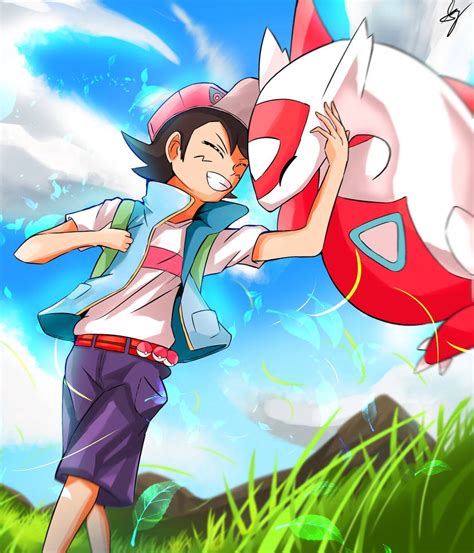 Ash And Latias Going Out For An Adventure By Scepticaldraw On Deviantart