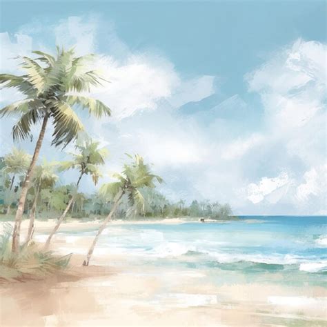 Serene Tranquil Summer Landscape Premium Ai Generated Image