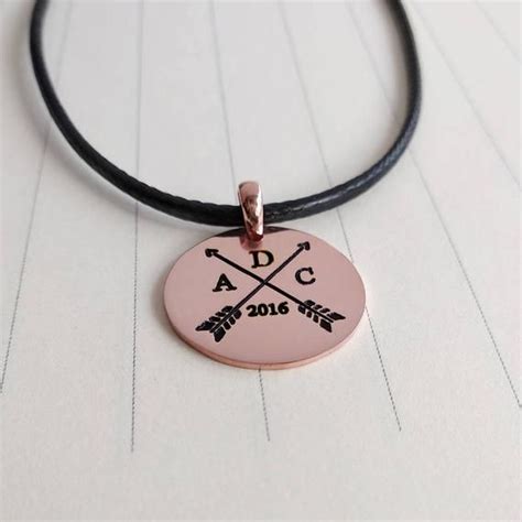 Crossed Arrows Black Rope Chain Necklacearrows Leather Necklace