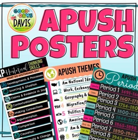 Apush Classroom Posters By Good Days With Davis Tpt