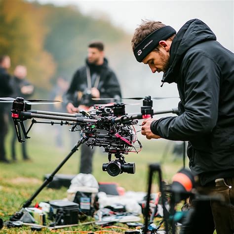 Intimate Portrait Of A Drone Operator At Work Premium Ai Generated Image