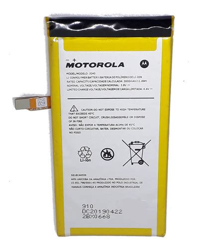 Bateria Jg40 Moto G7 Plus Xt1965 Xt1955 Original Parcelamento Sem Juros