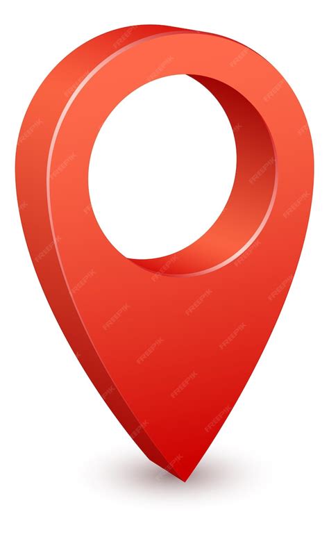 Premium Vector Red Geo Pin Destination Pointer Realistic Map Tag