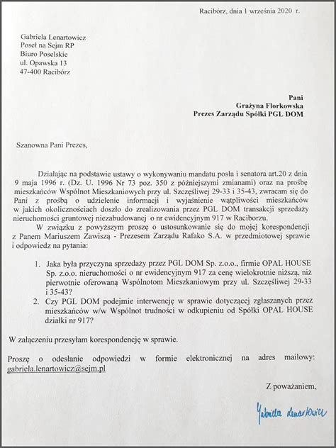 Każda sprawa ludzka jest ważna historia interwencji poselskich Gabriela Lenartowicz