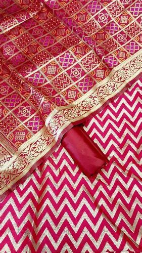 Banarsai Zig Zag Silk Suit At Rs 1250 Set Banarsi Silk Suits In