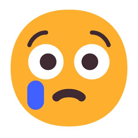 우는 얼굴 이모티콘 😢