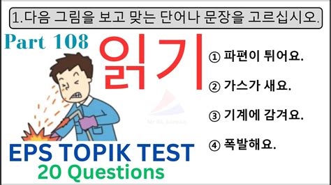 EPS TOPIK UBT Reading Model Korean Exam 읽기 문항 20 Questions Auto Fill