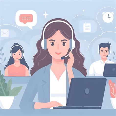 Premium Vector Phone Assistance In Cartoon Style