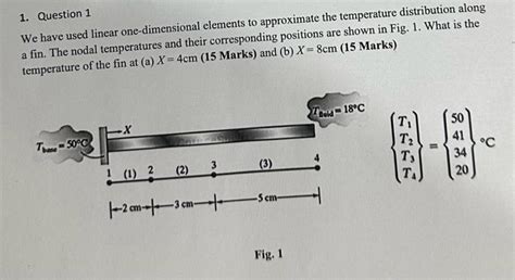 solved 1 question 1 we have used linear one dimensional