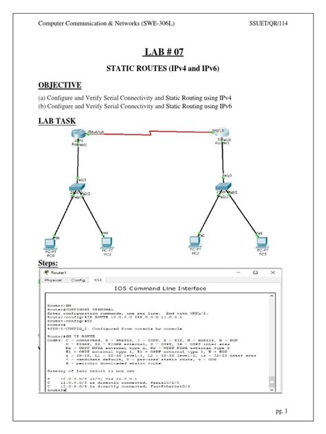 Lab No7 Ccn Pdf Computer Network I Pv6