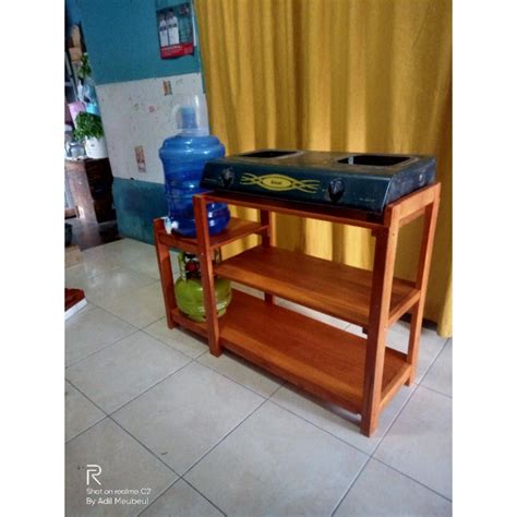 Jual MEJA KOMPOR GAS 2 TUNGKU RAK DISPENSER RAK GALON RAK SERBAGUNA Shopee Indonesia